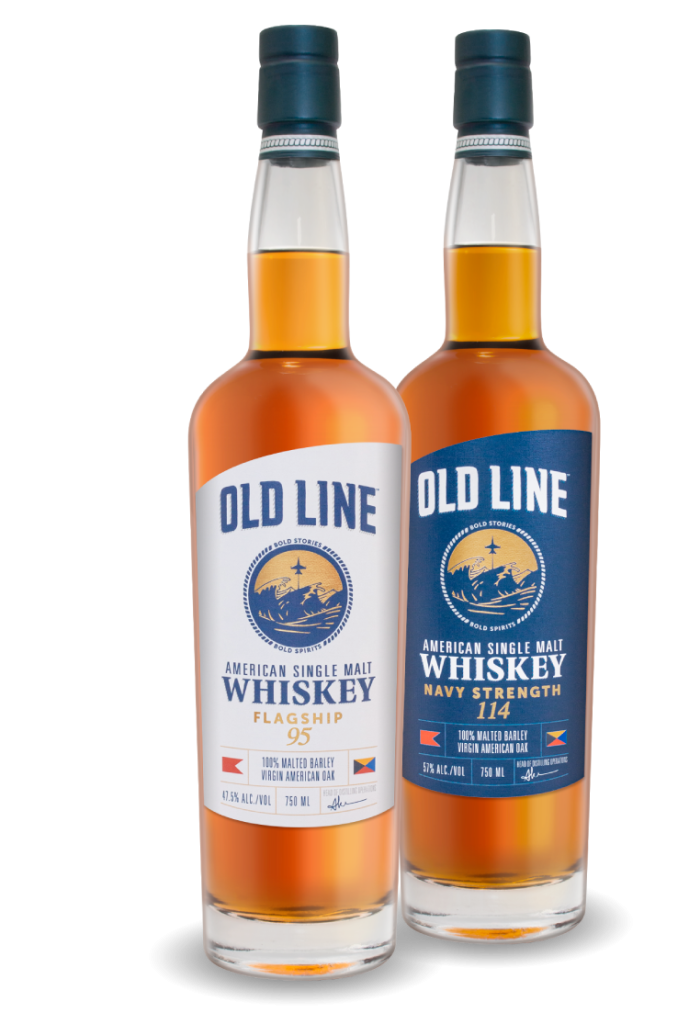 Old Line Spirits American Single Malt Whiskey and Case 1 Aged Rum